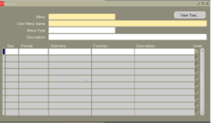 Menu in Oracle apps - Techgoeasy